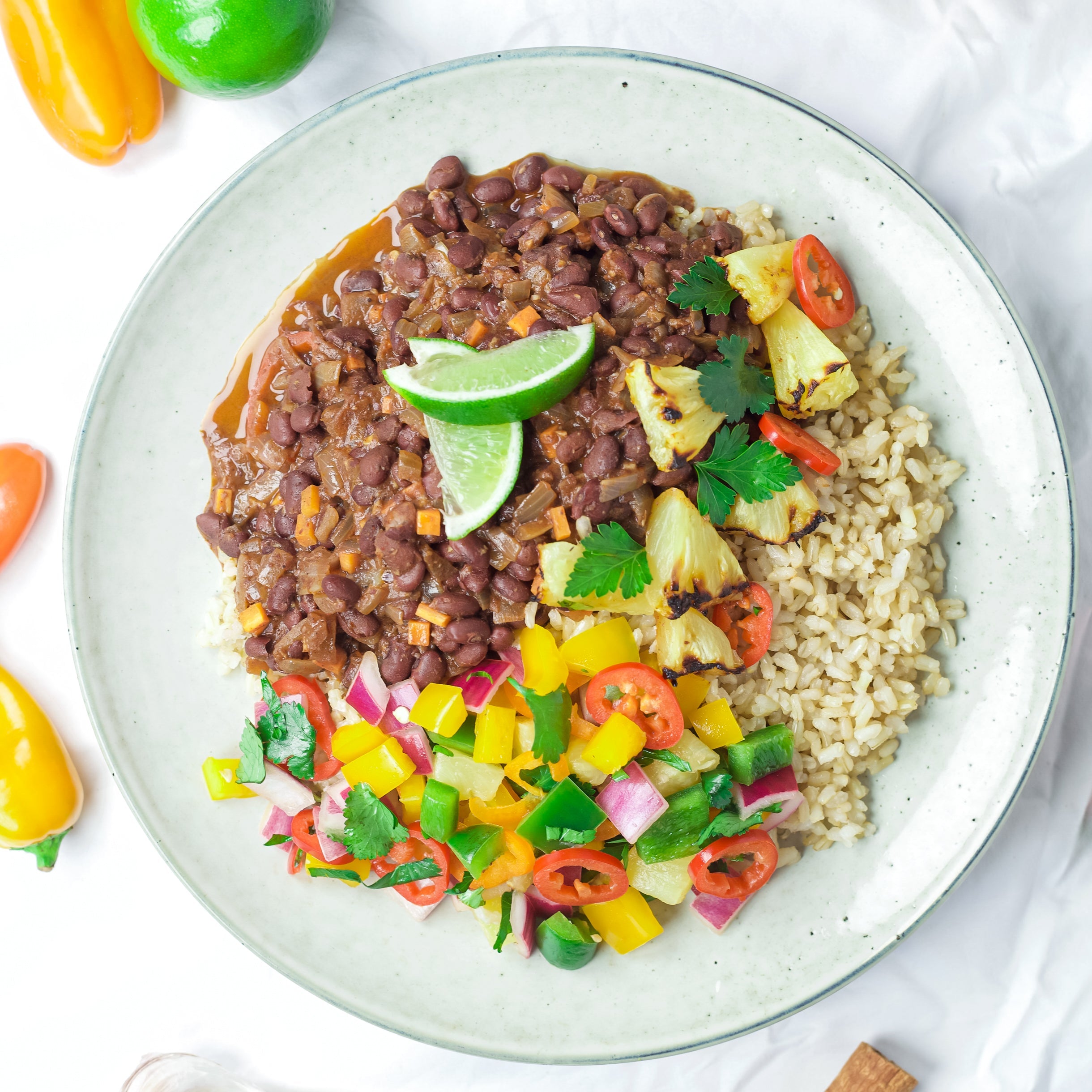 Caribbean Beans with Pineapple Salsa: Lite | Organic Meals Delivered ...
